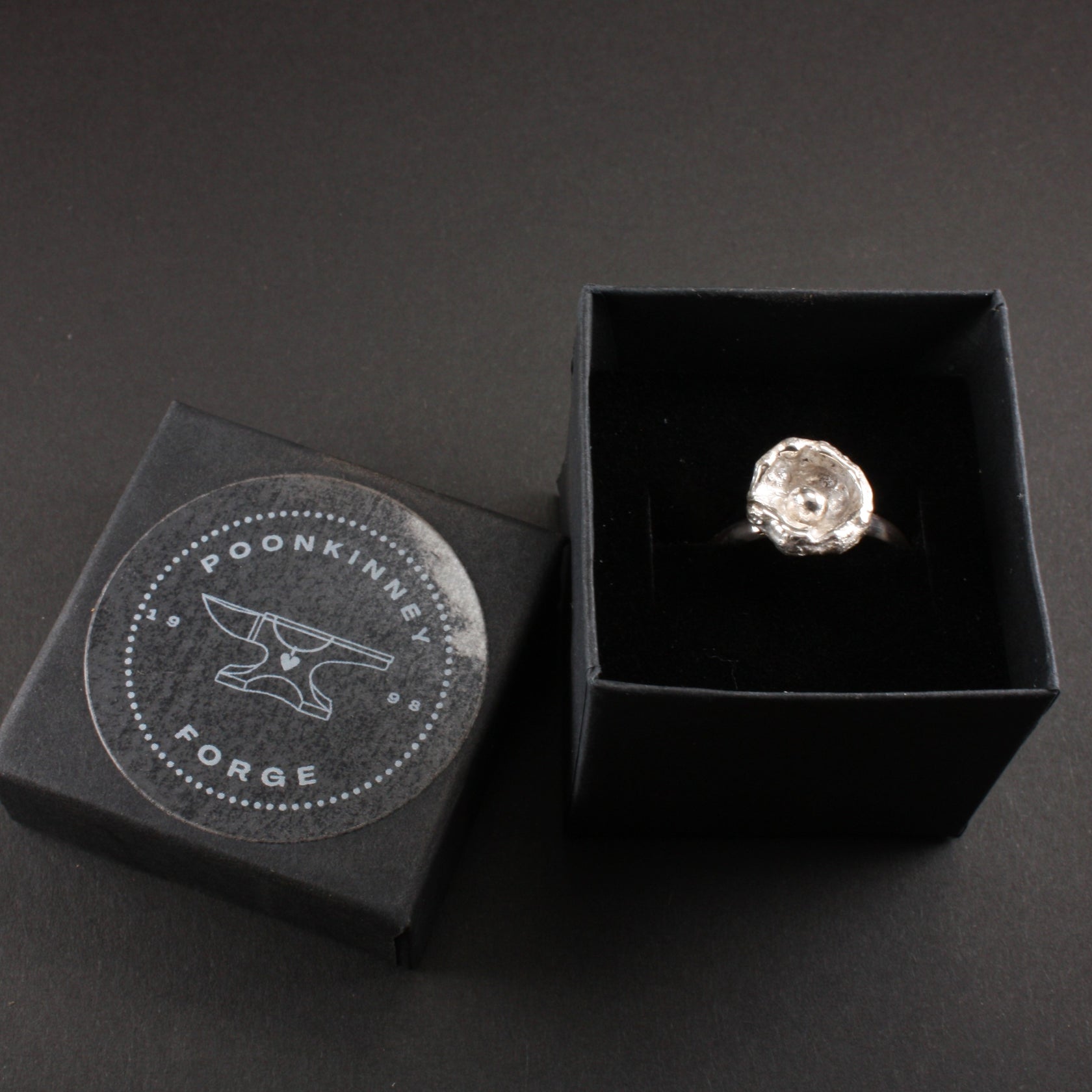 Water Cast Sterling Silver Ring – poonkinneyforge